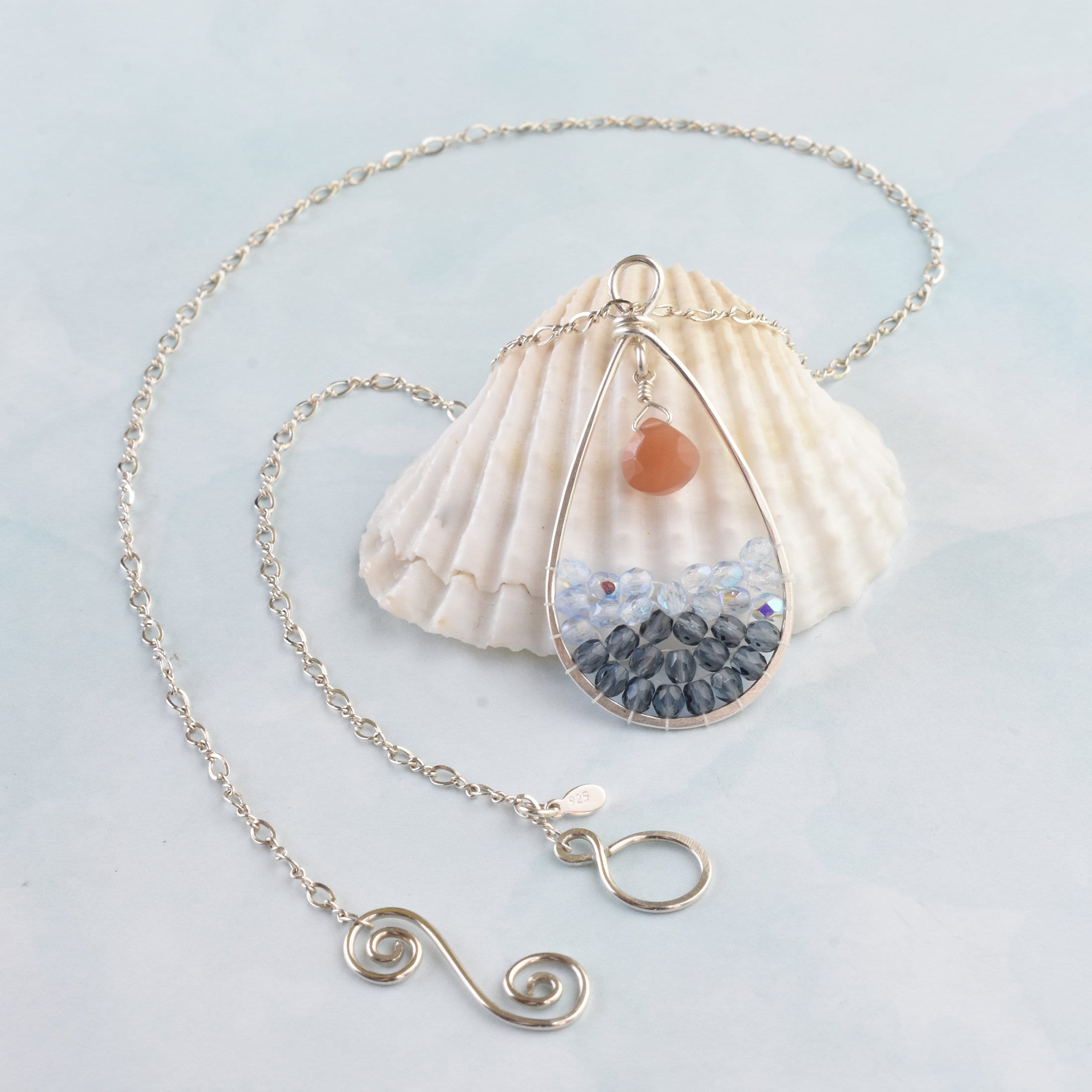 Ocean Sunset Necklace Beachy Nature Inspired Jewelry - Etsy