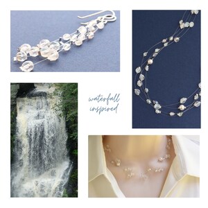 Long Beaded Waterfall Earrings, Handmade Nature Inspired Jewelry ...