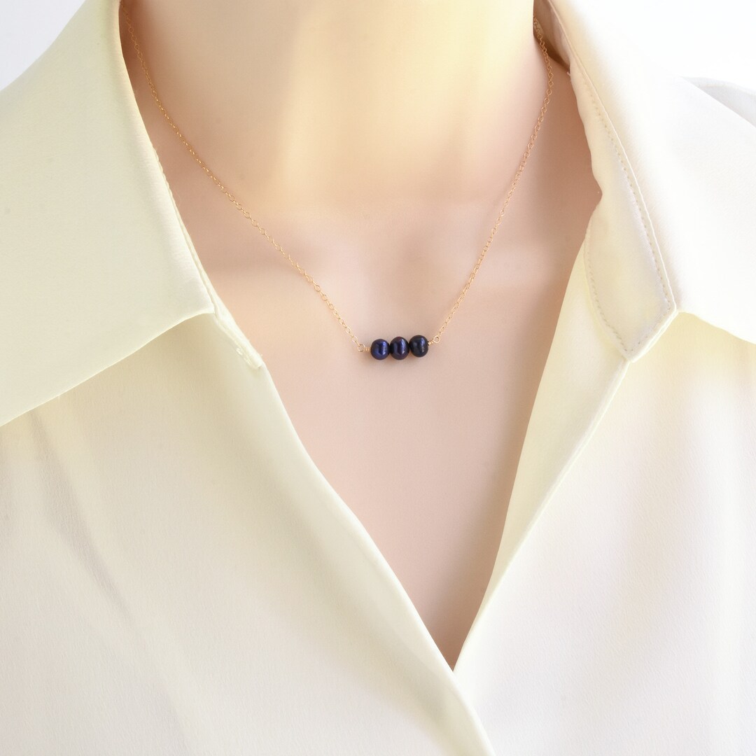 Gold Freshwater Pearl Choker Necklace, College Graduation Gift for Her ...