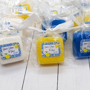 Lemon Bridal Shower Favors, Lemon Soap Favor, Lemon Theme Wedding Party ...