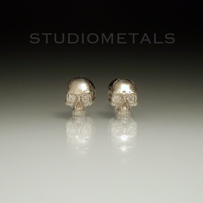 Skull 18k Earrings - Etsy