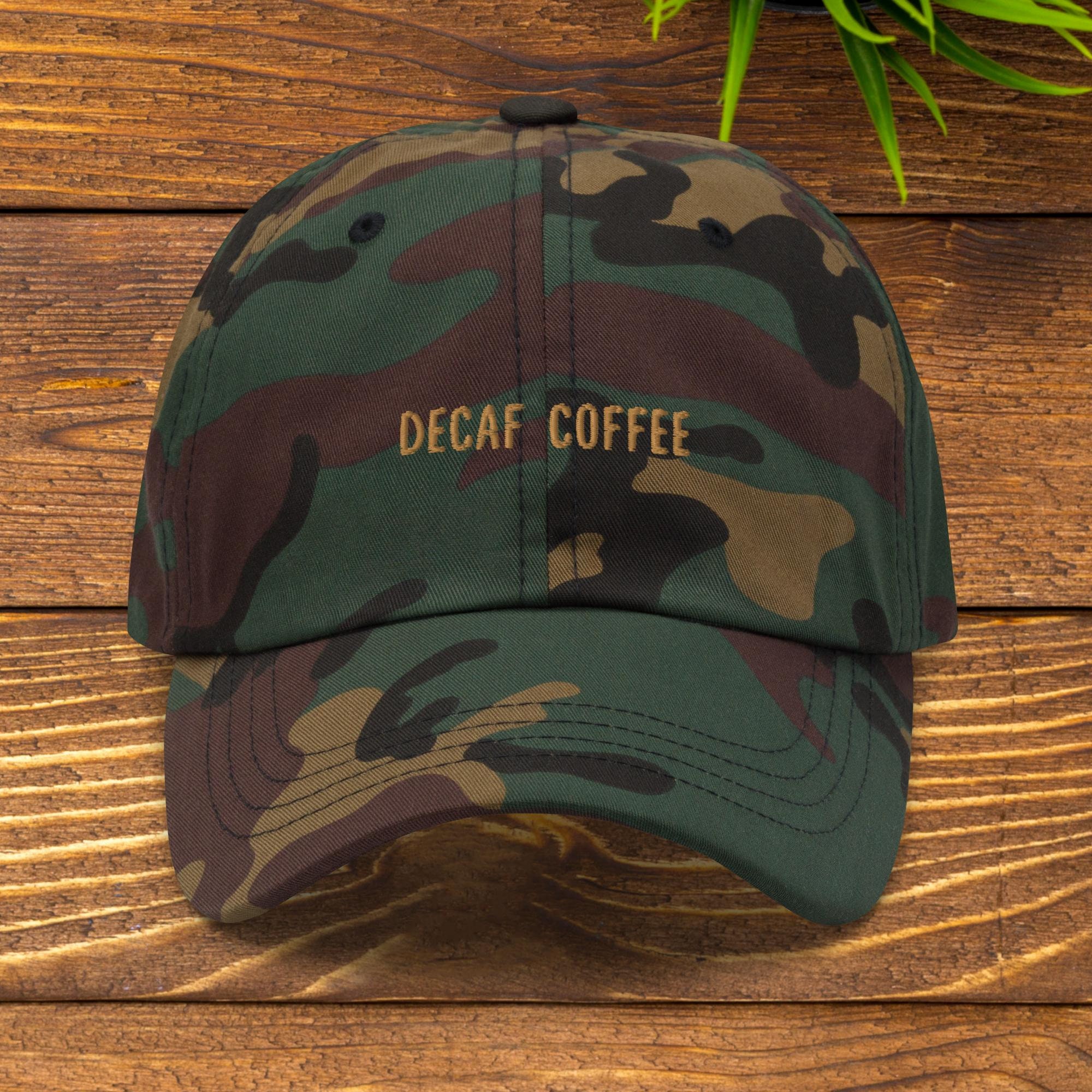 Decaf Coffee Hat Multiple Colors, Embroidered Specialty Coffee Industry ...