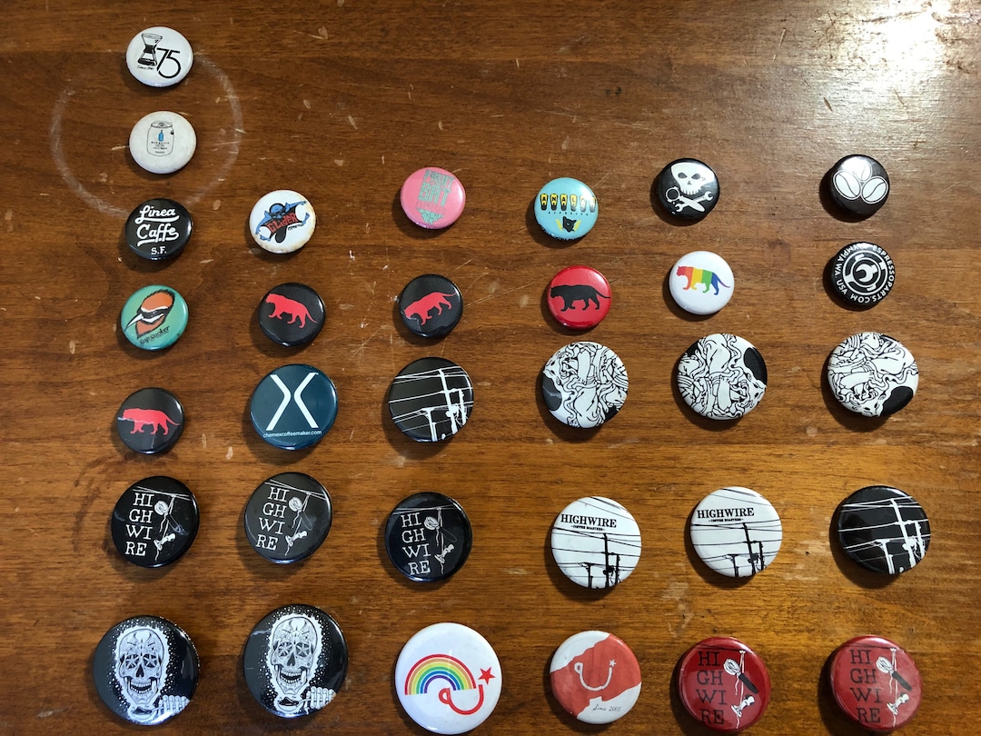 Random Coffee Pin Lots, Coffee Pins, Barista Pins, Espresso Pins, Latte ...