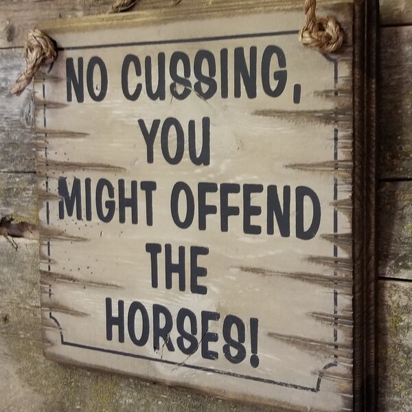 No Cussing Signs - Etsy