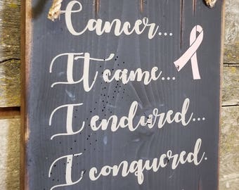 Cancer survivor sign | Etsy