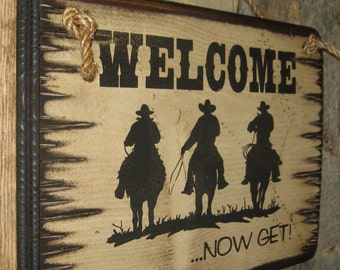 Gone Riding Western Antiqued Wooden Sign | Etsy