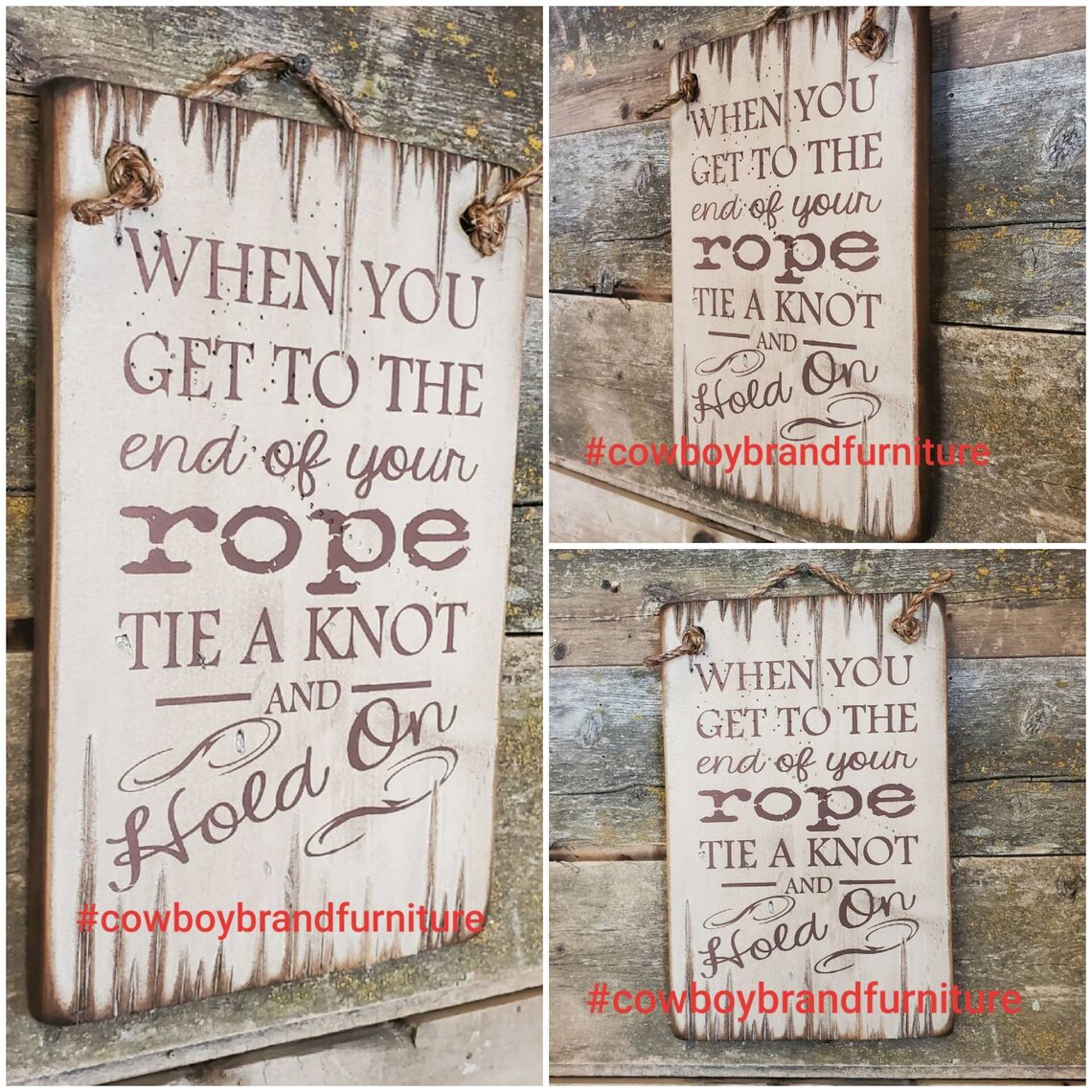 When You Get to the End of Your Rope Tie A Knot and Hold On | Etsy