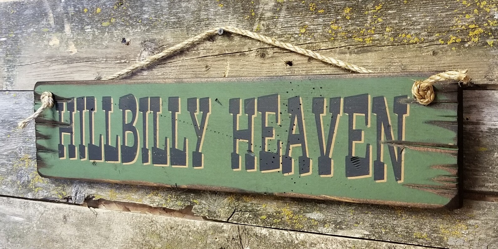 Hillbilly Heaven Antiqued Rustic Lodge Cabin Western | Etsy
