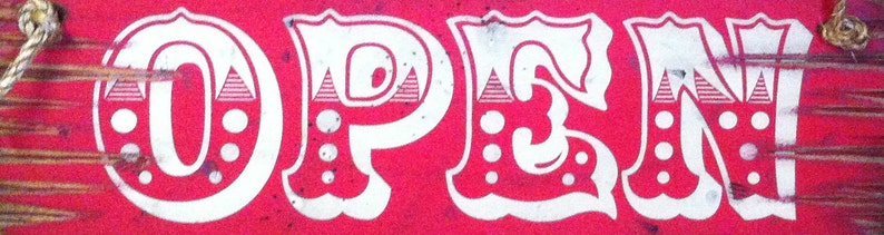 Large Open Sign Wooden Western Antiqued Sign | Etsy