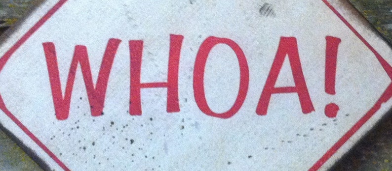 Whoa Western Antiqued Wooden Sign | Etsy