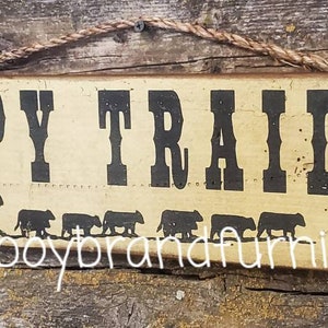 Happy Trails, Western, Antiqued Sign - Etsy