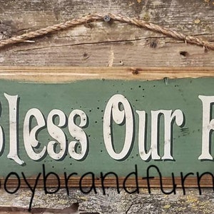 God Bless Our Farm, Rustic, Western, Antiqued, Wooden Sign - Etsy