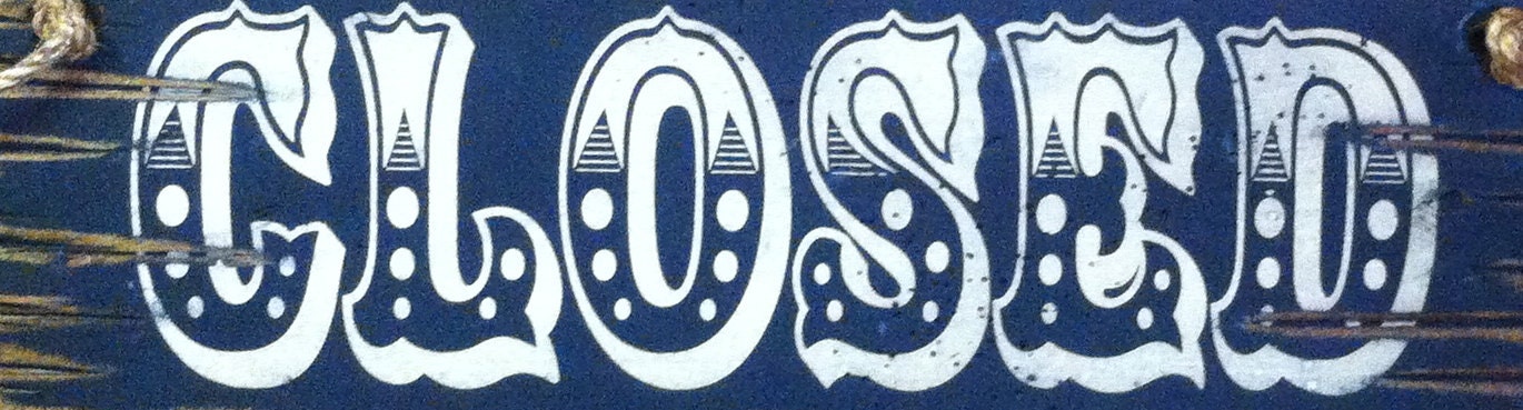 Large Closed Sign Western Antiqued Wooden Sign | Etsy