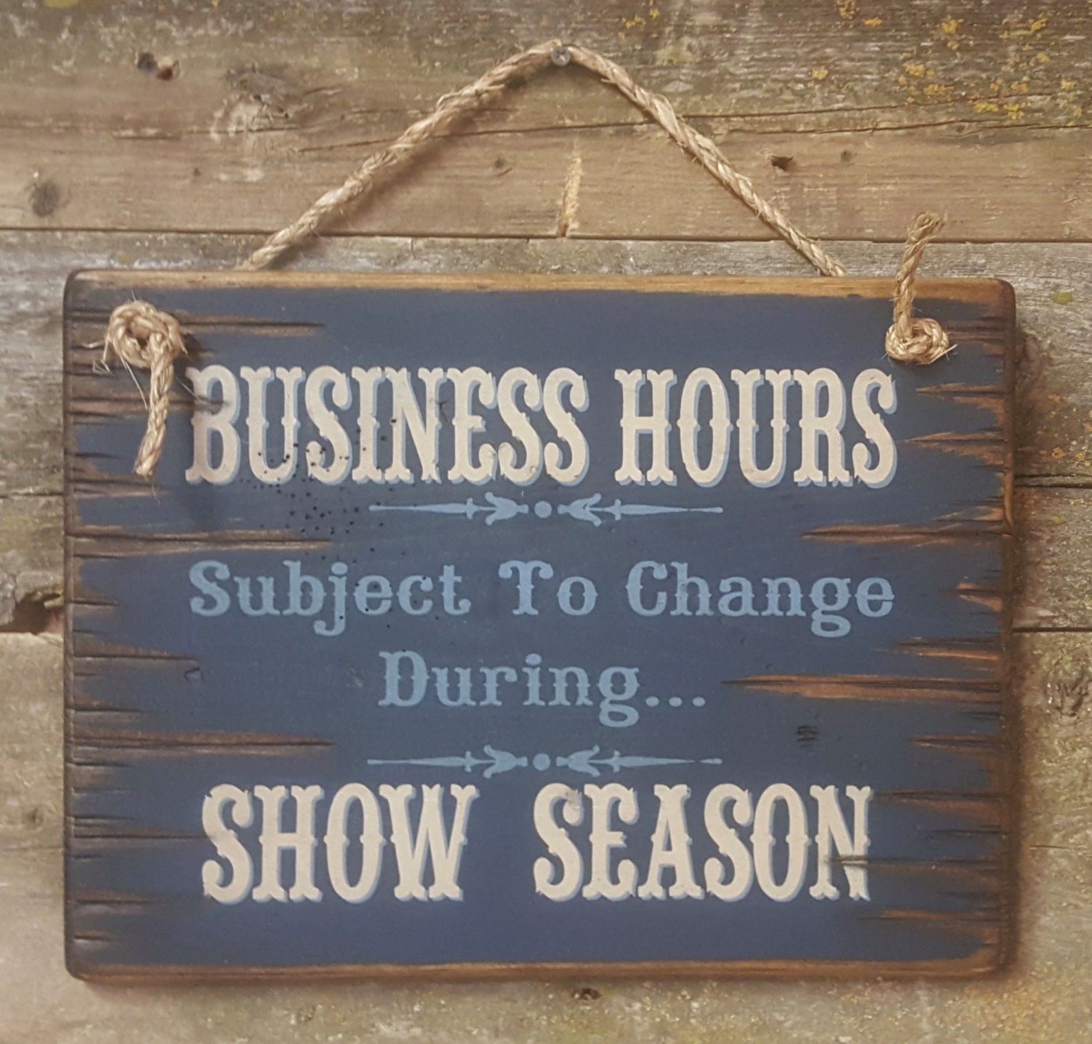 Business Hours Subject to Change During Showing Season! Western ...