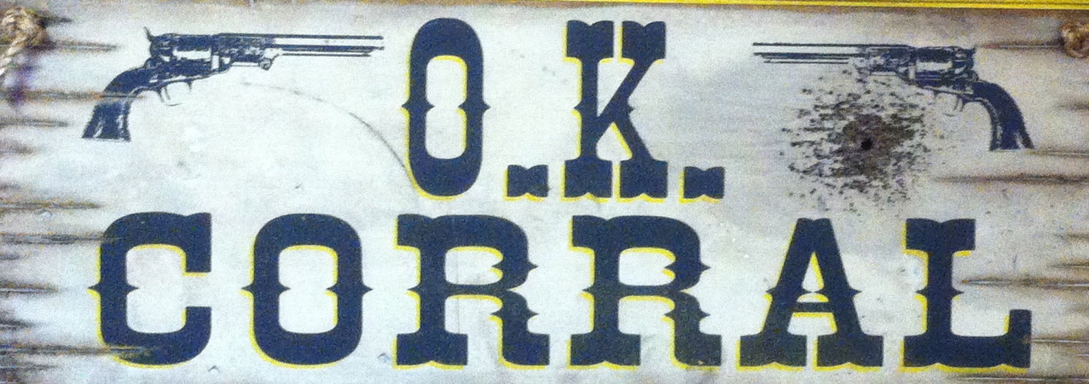OK Corral Western Antiqued Wooden Sign | Etsy