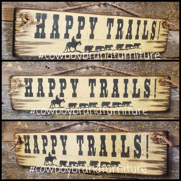 Happy Trails Sign - Etsy