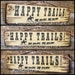 Happy Trails, Western, Antiqued Sign - Etsy