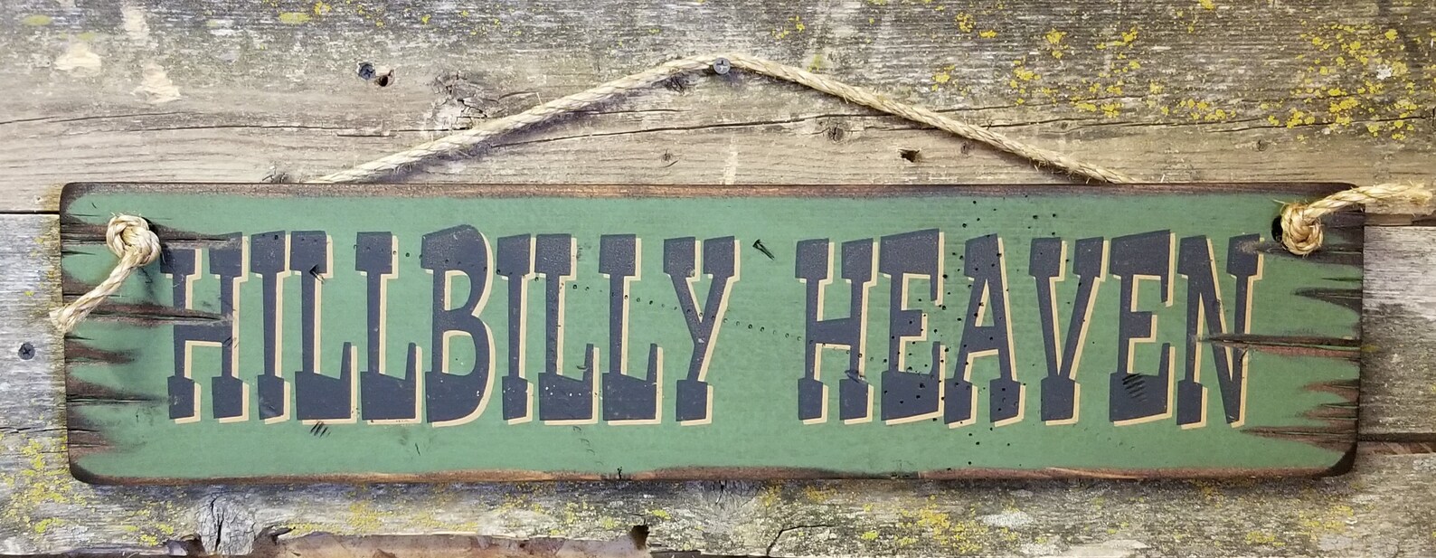 Hillbilly Heaven Antiqued Rustic Lodge Cabin Western | Etsy