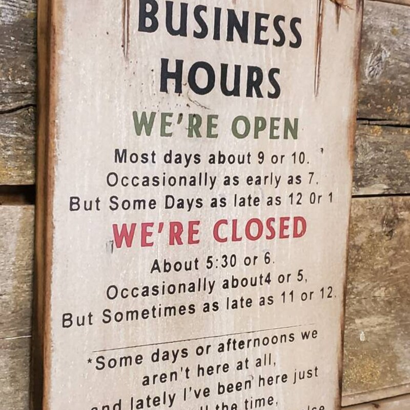 Business Hours Sign - Etsy