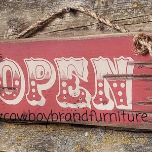 Large Open and Closed Wooden Sign Set, Western, Antiqued, Sign - Etsy