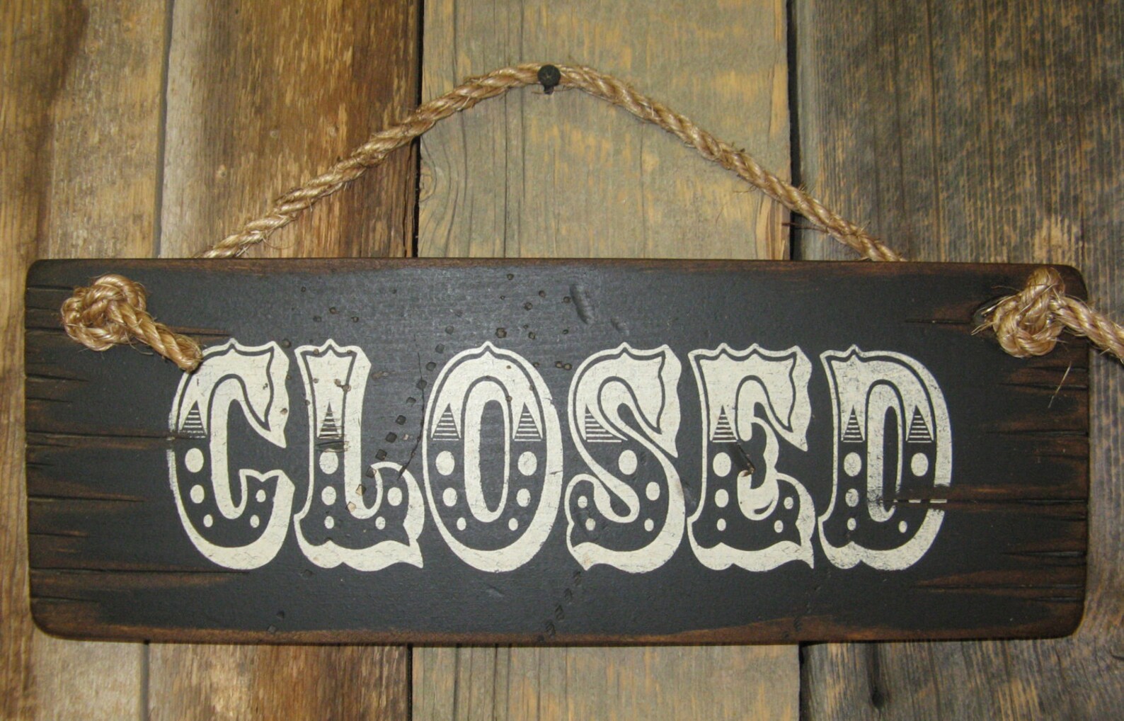 Open and Closed Sign Set Western Antiqued Wooden Signs | Etsy