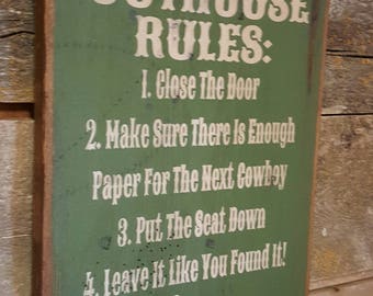 Outhouse Sign - Etsy