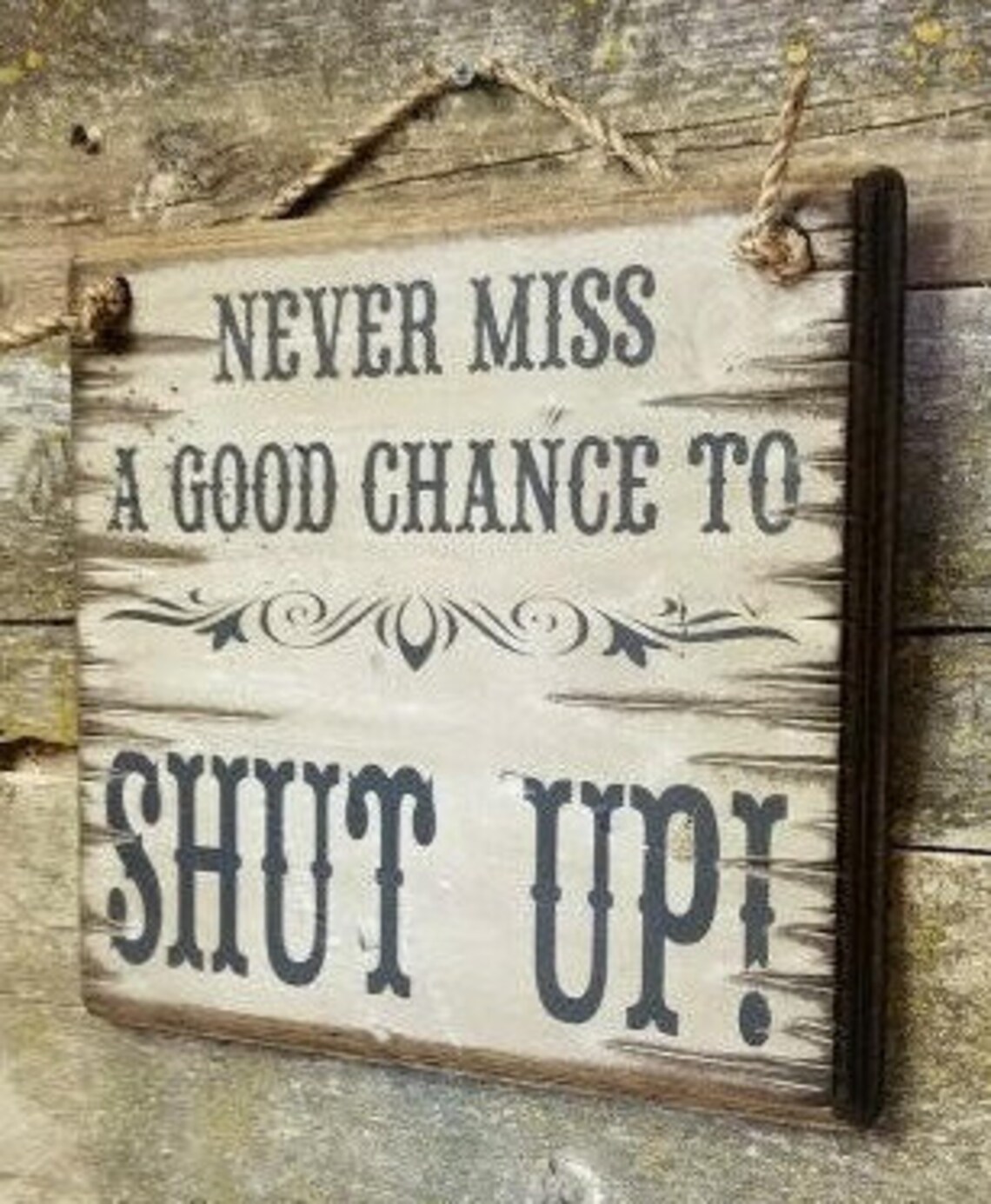 Never Miss A Good Chance To Shut Up Humerous Western | Etsy
