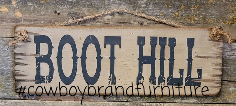 Boot Hill, Western, Antiqued, Wooden Sign - Etsy