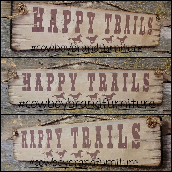 Happy Trails Sign - Etsy