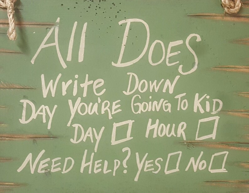 Ll Does Write Down Day You're Going To Kid Day Hour | Etsy