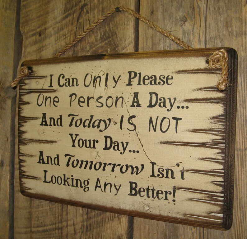 I Can Only Please One Person A Day and Today is NOT Your Day - Etsy
