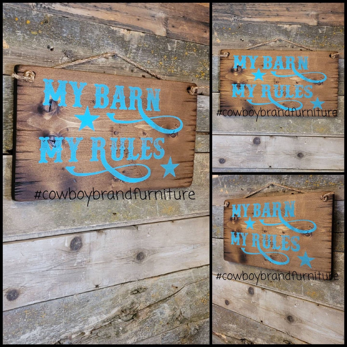 My Barn, My Rules, Rustic, Antiqued, Vintage, Barn Sign, Western ...