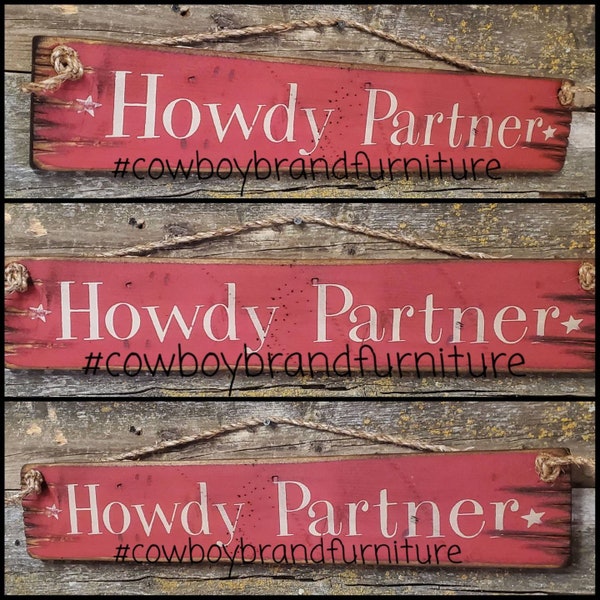 Howdy Partner Sign - Etsy
