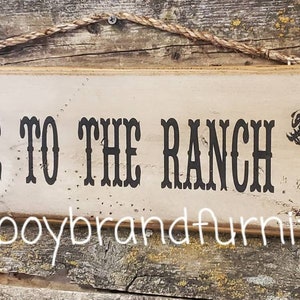 Welcome to the Ranch, Western, Antiqued, Wooden Sign - Etsy