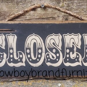 Open and Closed Sign Set, Western, Antiqued, Wooden Signs - Etsy