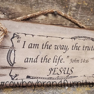 I Am the Way, the Truth and the Life, John 14:6, Antiqued, Wooden ...