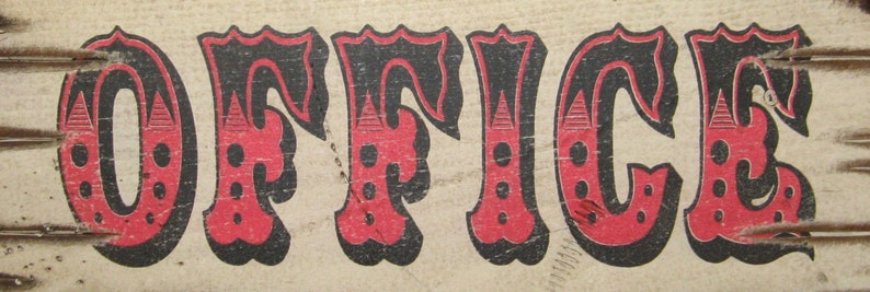 Office Western Antiqued Wooden Sign | Etsy