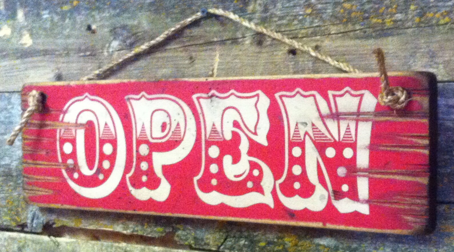 Large Open Sign Wooden Western Antiqued Sign | Etsy