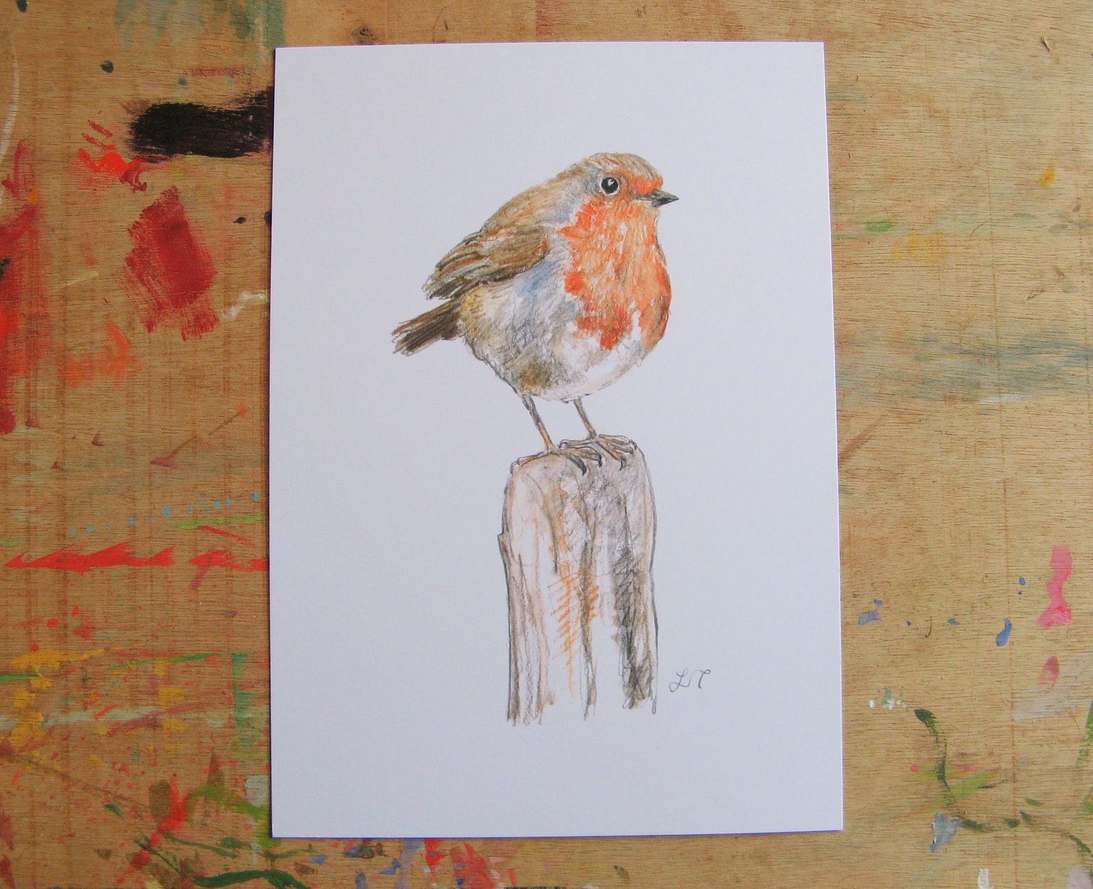 Robin Art Print Wildlife Print Watercolour Print. - Etsy