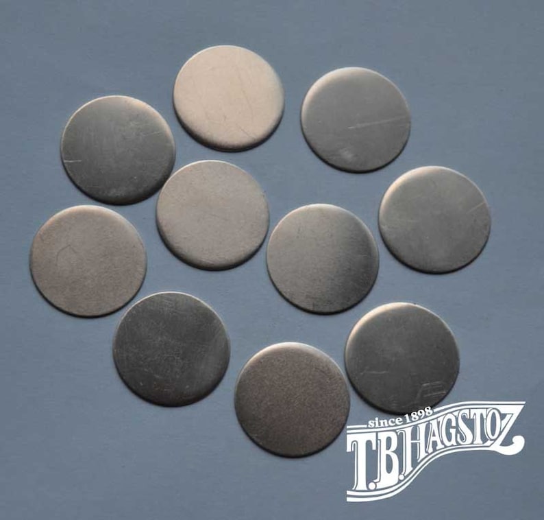 20 Gauge X 1 Inch Nickel Silver Disc 25 Pieces - Etsy