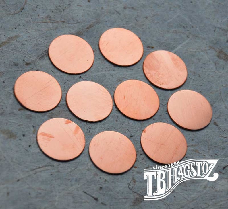 18 Gauge X 7/8 Inch Copper Disc 50 Pieces - Etsy
