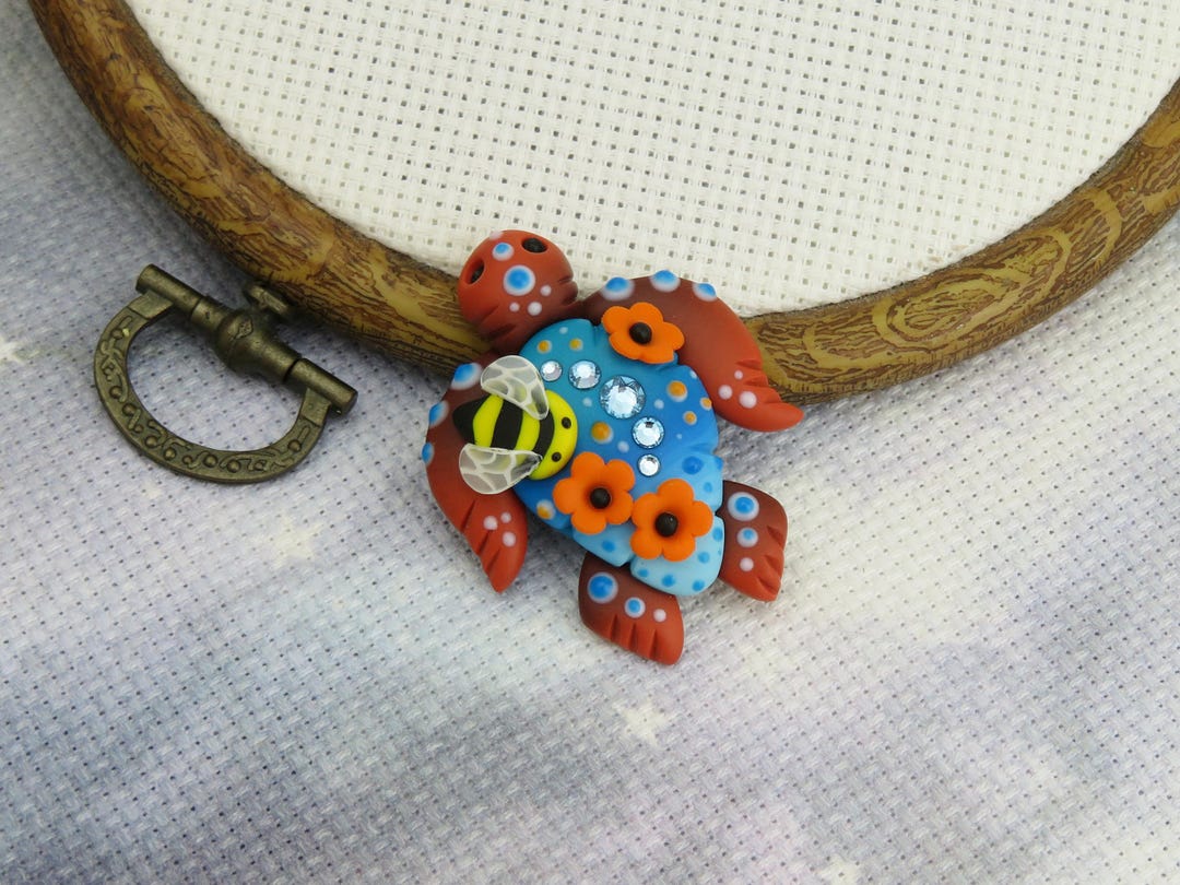 Sea Turtle Needle Minder "let It Bee" / Magnetic Needle Holder / Needle ...