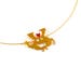 Bat Monster Red Heart Pendant Sterling Silver 22K Yellow Gold Plated ...