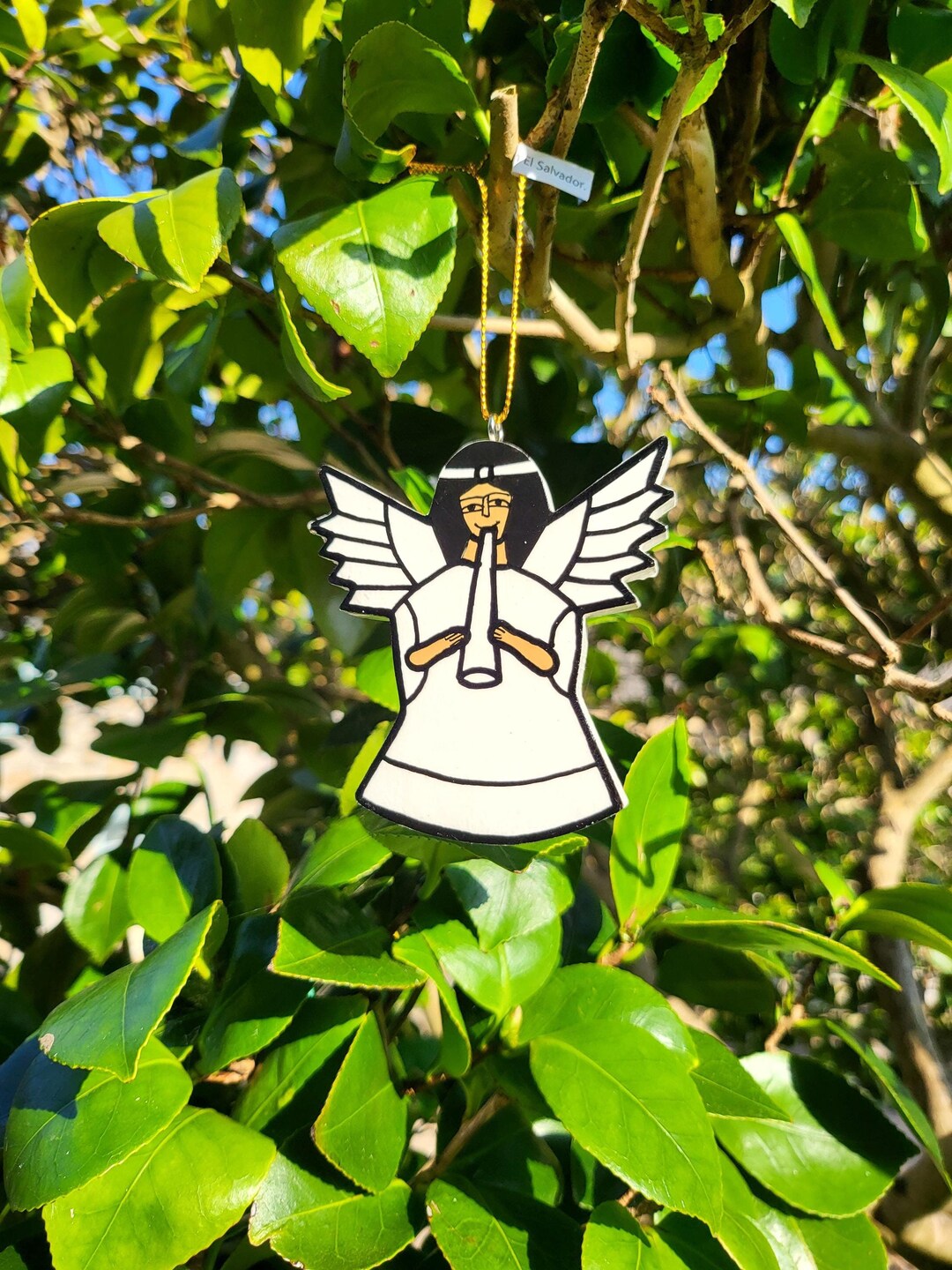 Guardian Angel Playing Flute Keepsake Gift, Letterbox Friendly, Wooden ...