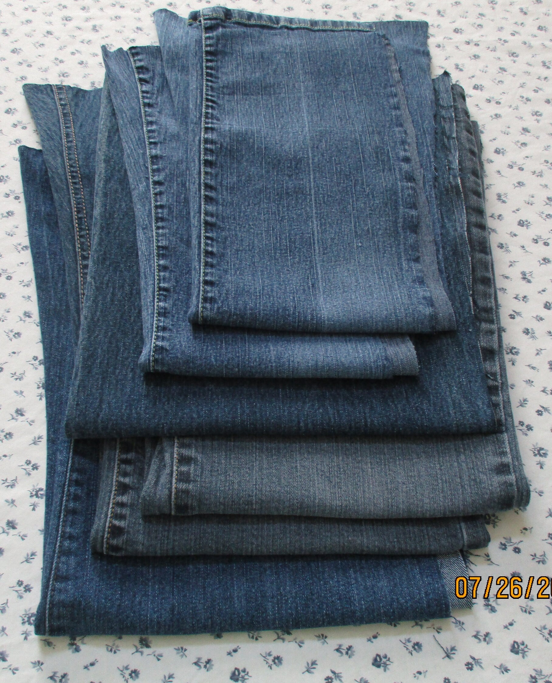 6 Recycled Denim Pant Legs, Approx. 27 Inches Long - Etsy