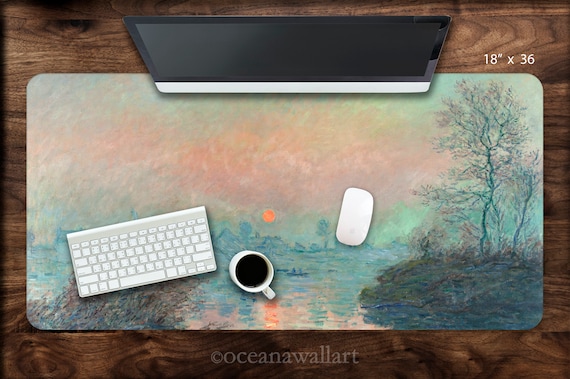 Monet Desk MAT Multiple Sizes Sunset Desk Pad Art Desk - Etsy