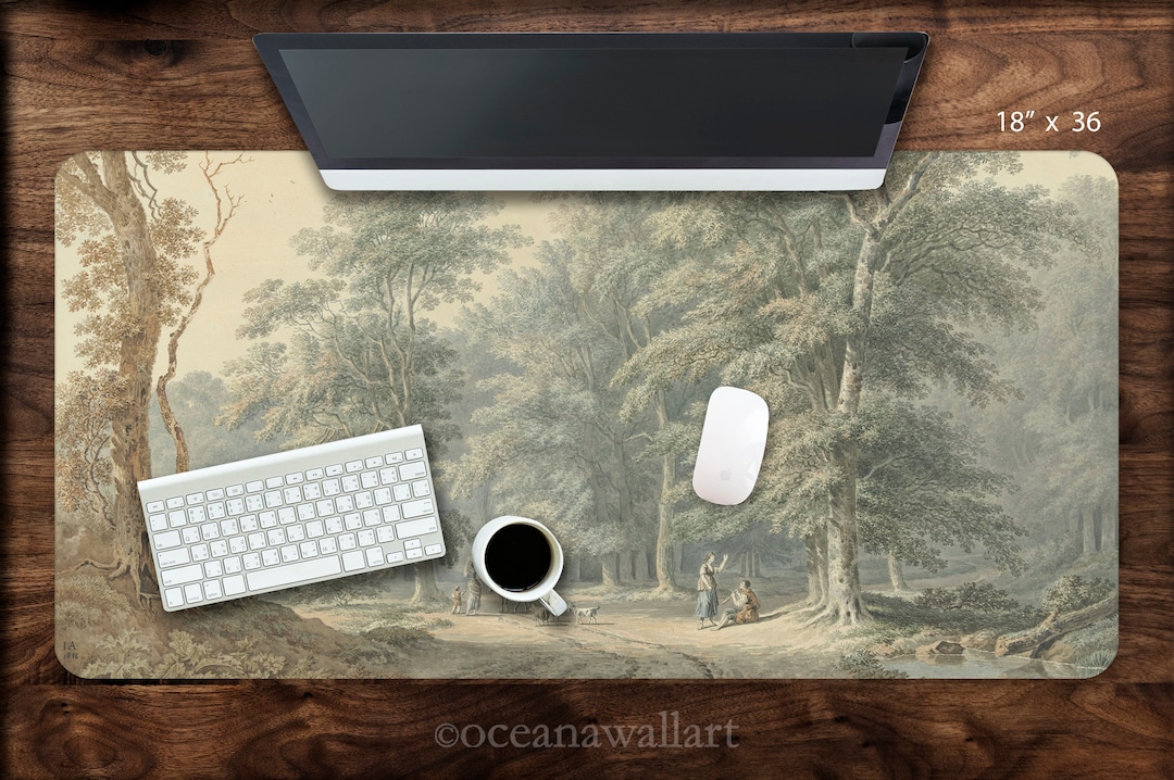 Landscape Desk MAT, Multiple Sizes, Vintage Desk Pad, Art Desk Decor ...