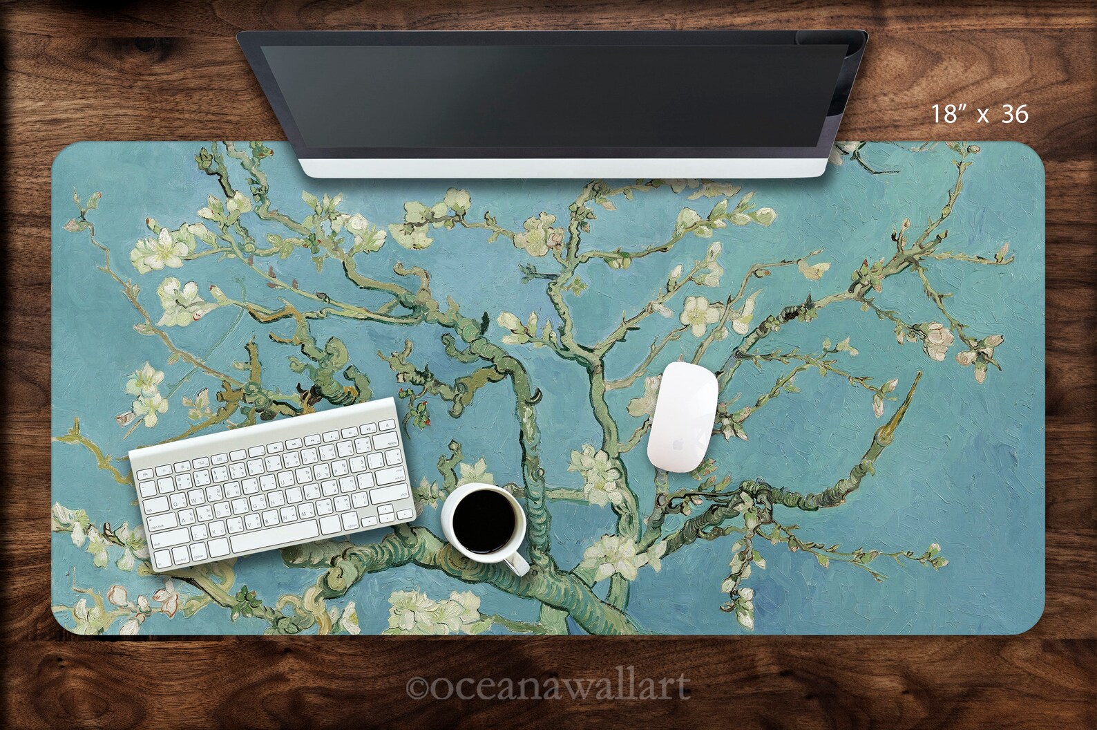 Blossoms Large Desk MAT Multiple Sizes Van Gogh desk pad | Etsy