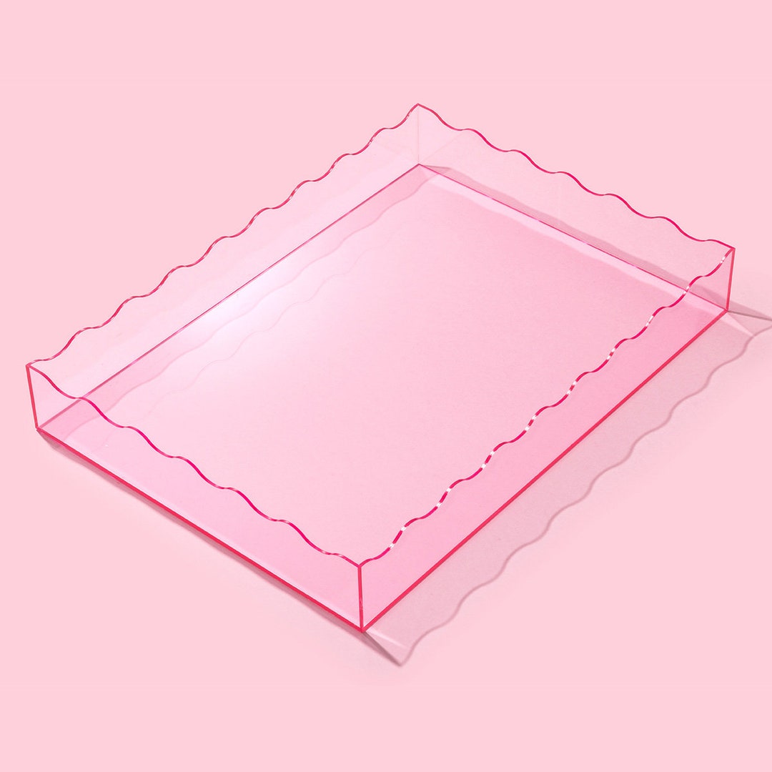 Light Pink Rectangle Tray Large - Housewarming Gift Coffee Table Tray ...