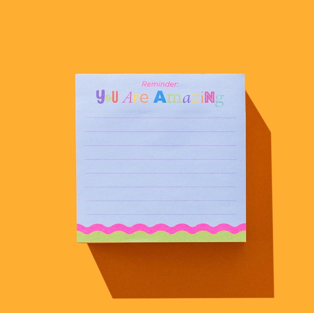 You Are Amazing Sticky Reminder Pad - Sticky Notes School Supplies ...